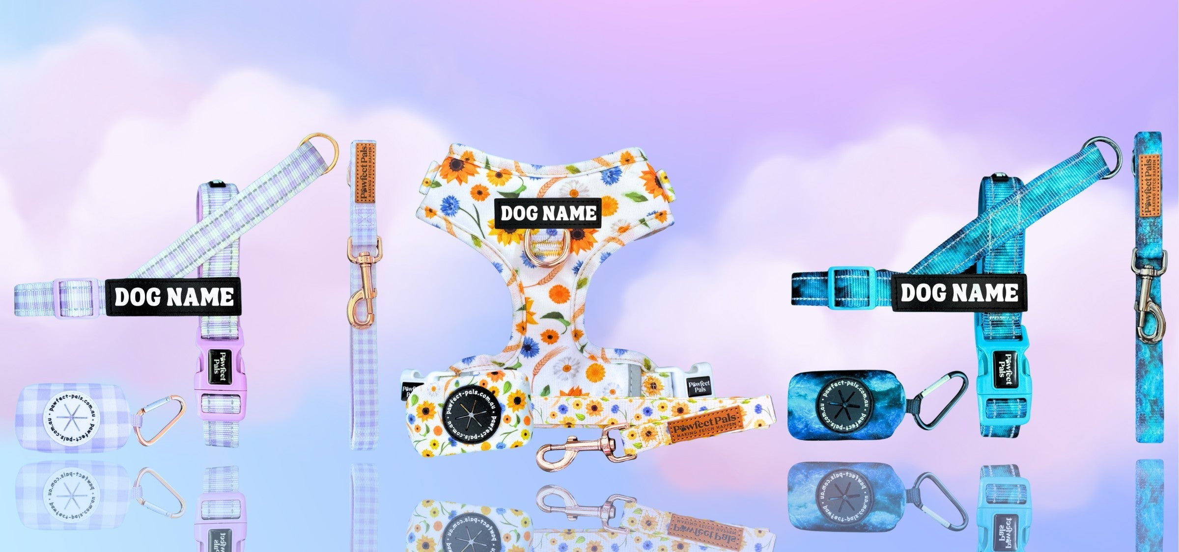 Personalised Harness Trios – Pawfect Pals